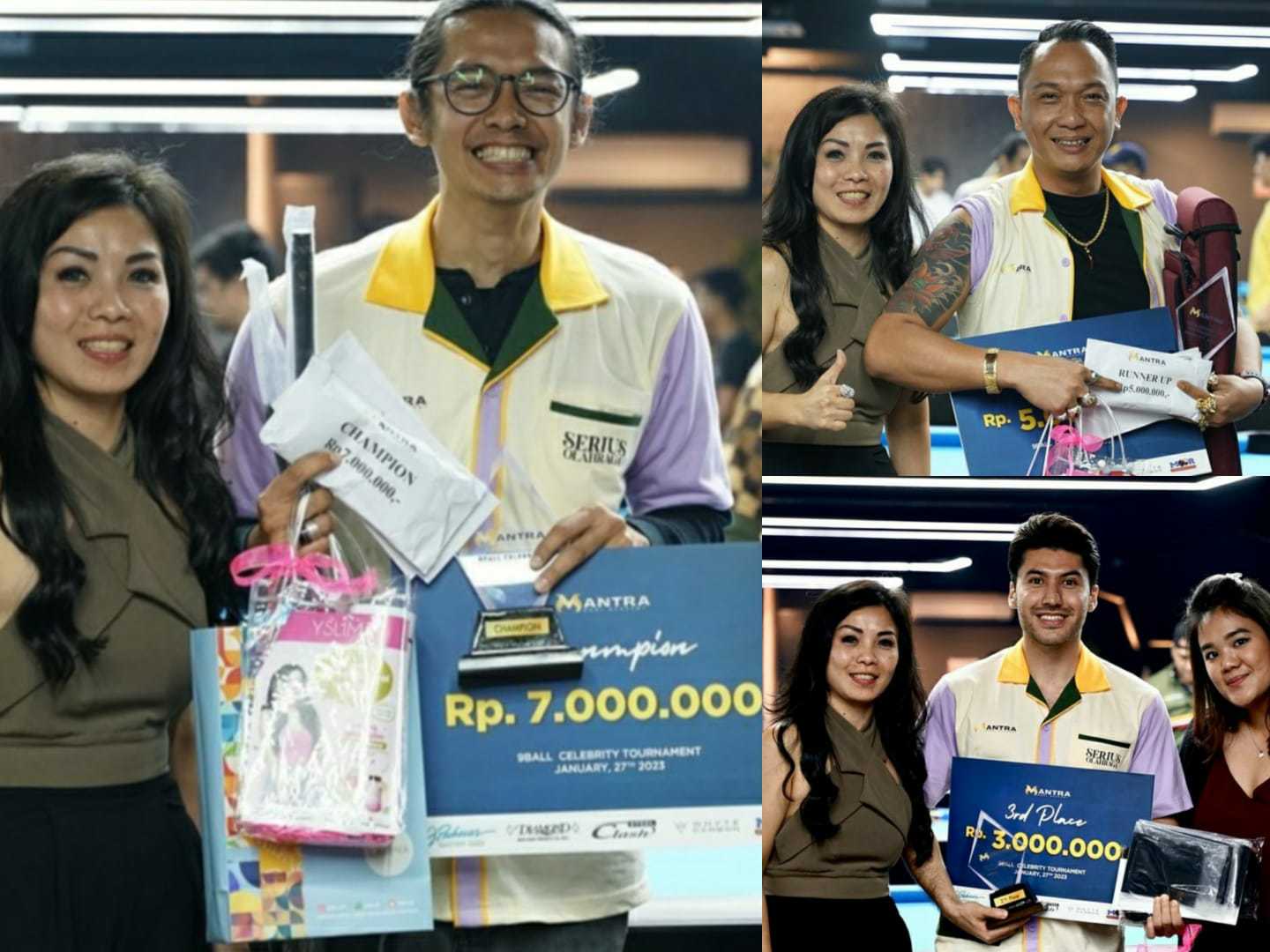 Pertandingan Billiard Para Artis dan Penampilan Ello Ramaikan Pembukaan ...